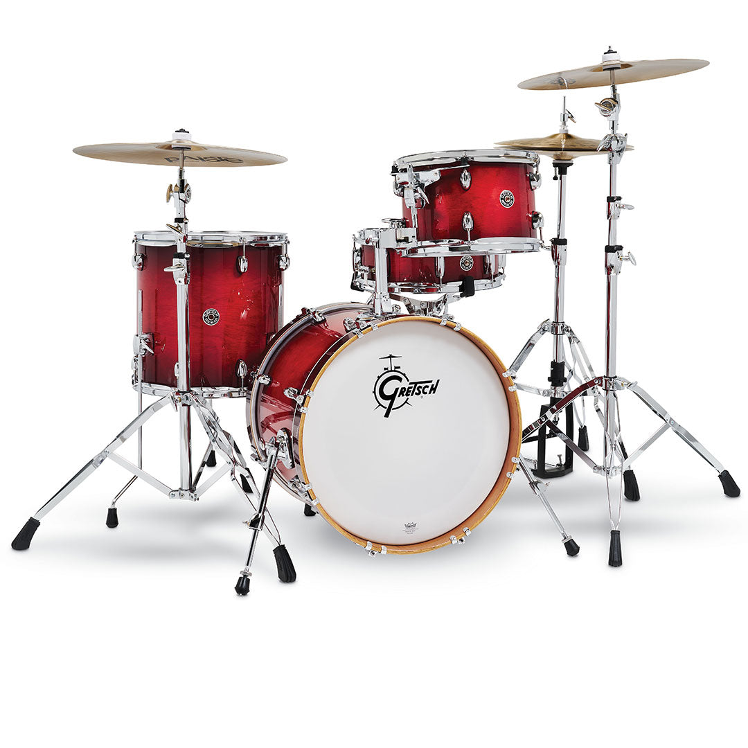 Batería Acústica Gretsch Catalina Club - Gloss Crimson Burst, Shell Pa ...